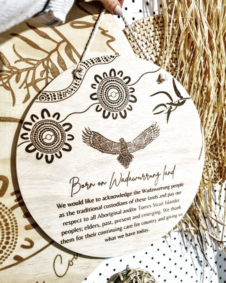 CUSTOM Acknowledgement of Country sign – Marara Designs